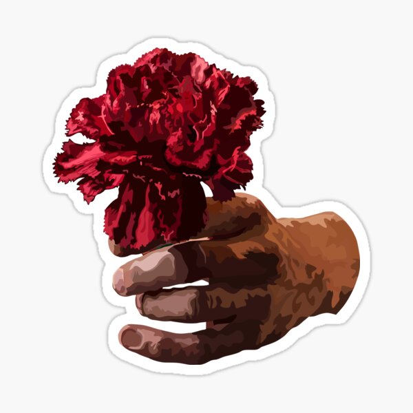 "red flower (hadestown)" Sticker for Sale by erin-melanie | Redbubble