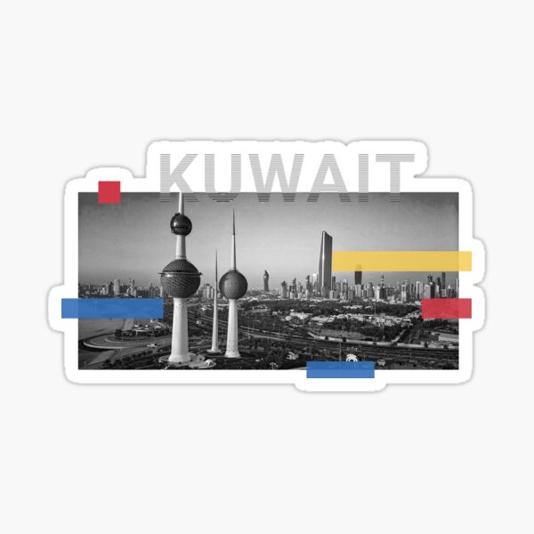 "Kuwait City Kuwait Flag Sticker" Sticker for Sale by TulipaGraphics ...