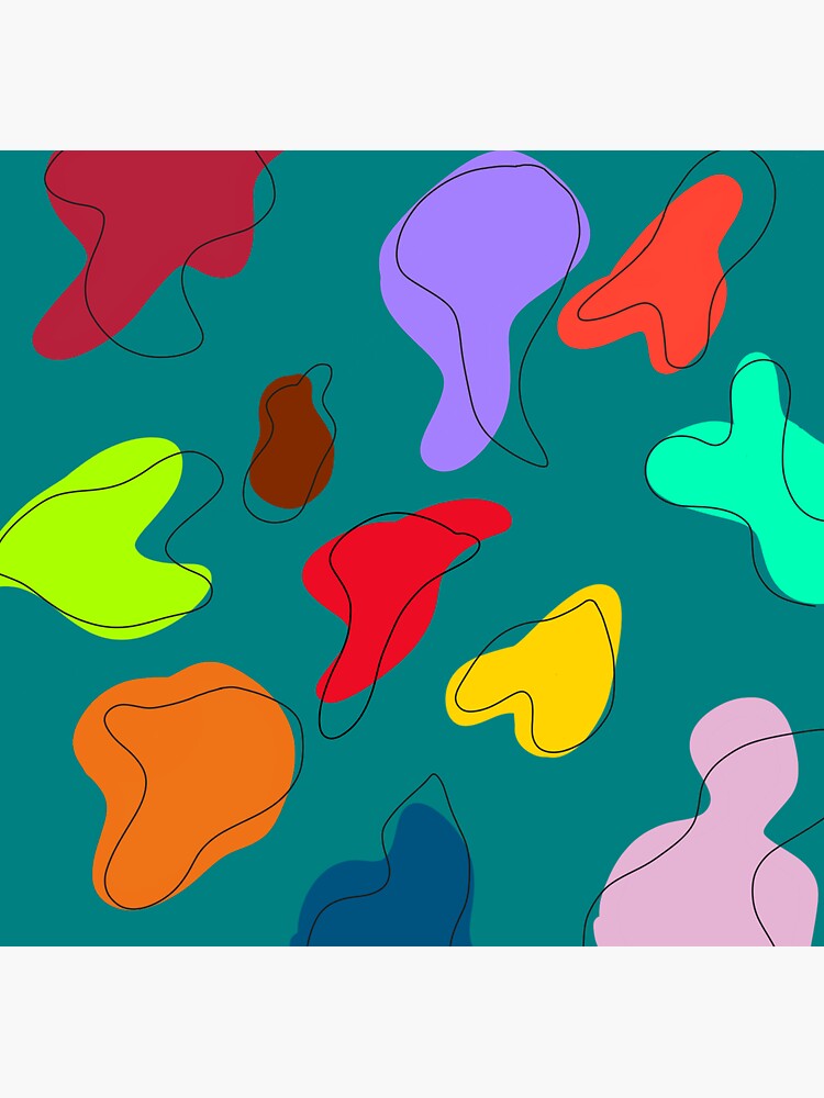 "Simple blobs " Sticker for Sale by Adayzz | Redbubble