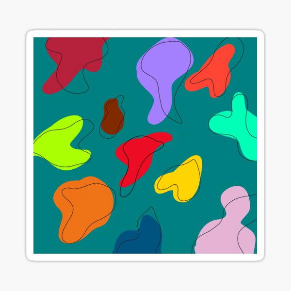 "Simple blobs " Sticker for Sale by Adayzz | Redbubble