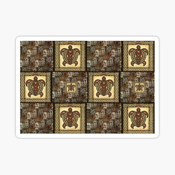 "Hawaiian Honu Tapa" Sticker for Sale by JMarielle | Redbubble