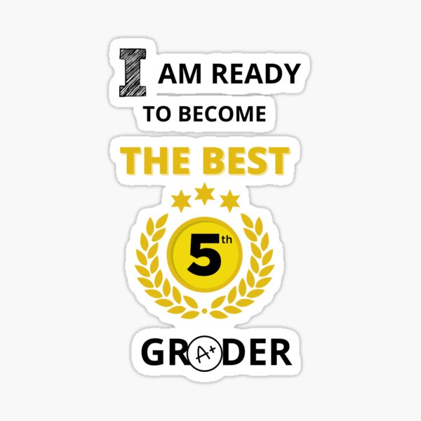 "Fifth grader" Sticker for Sale by KateMagicArt | Redbubble