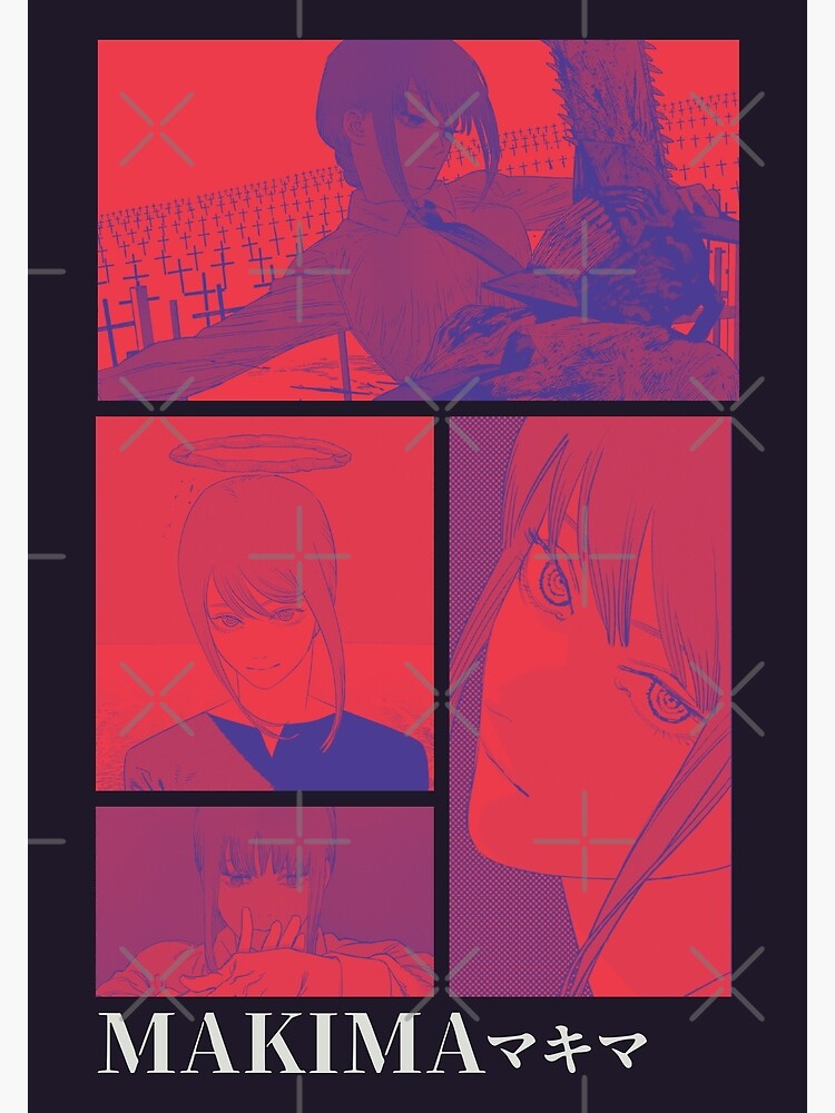 Makima Red - Chainsaw Manga Premium Matte Vertical Poster sold by ...