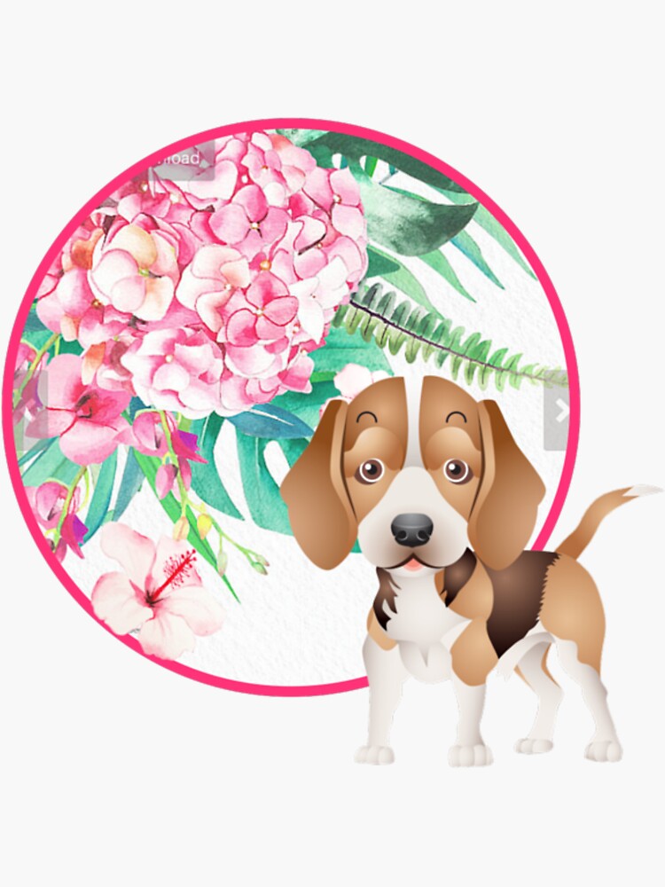 "Beagle Puppy - Puppy Love - Welcome Home" Sticker for Sale by ...