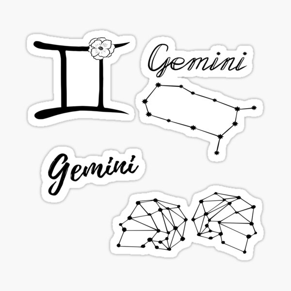 "Sticker pack Gemini star sign" Sticker for Sale by DahliaBlanche ...