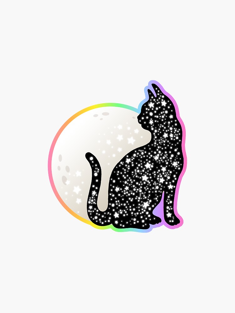 "magical cat witches familiar" Sticker for Sale by manitoumerchant ...