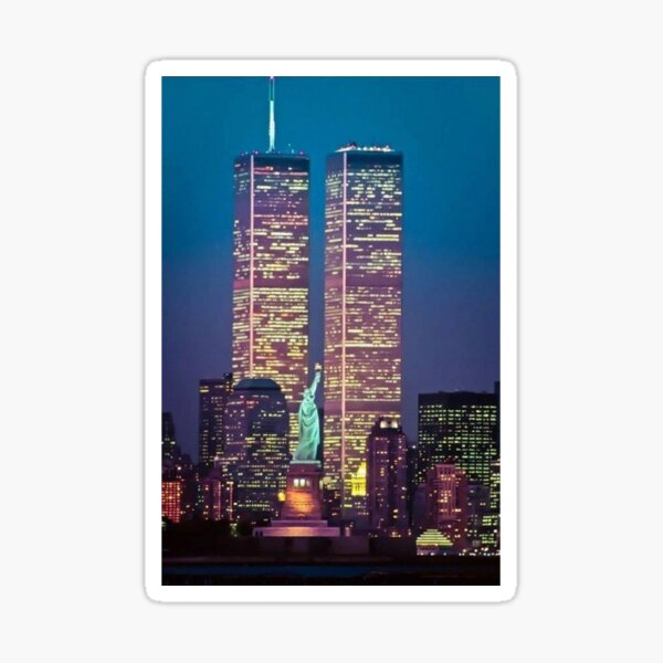 "Twin Towers " Sticker for Sale by ColdDinnerClub | Redbubble