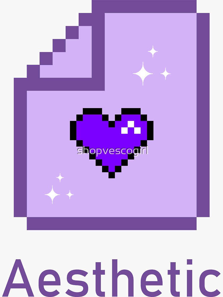 "pixel aesthetic purple folder" Sticker for Sale by shopvescogirl ...