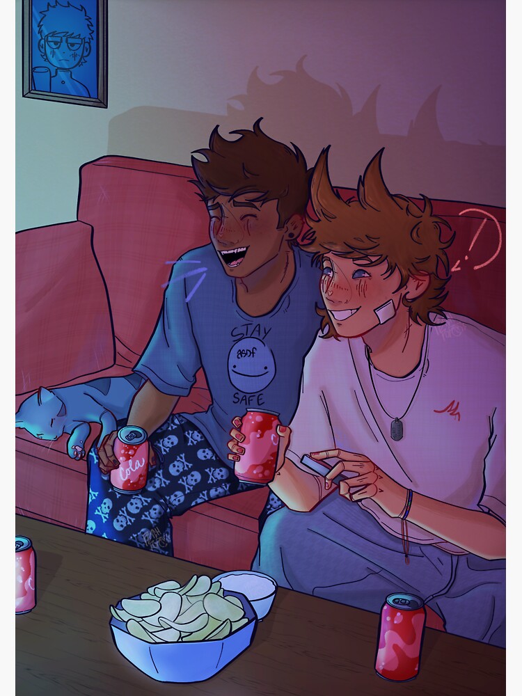 "Eddsworld Tom & Tord" Sticker for Sale by Peachpoppp | Redbubble