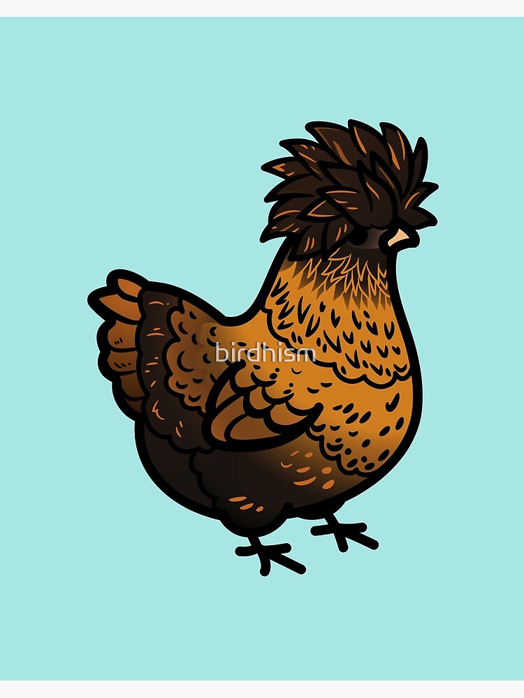 "Chubby Golden Polish Chicken" Art Board Print for Sale by birdhism ...