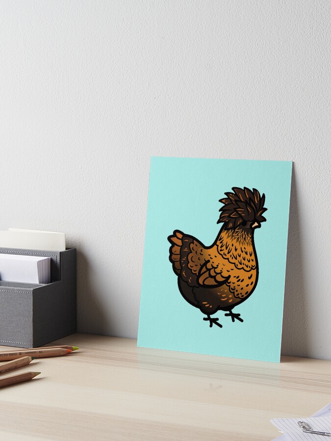 "Chubby Golden Polish Chicken" Art Board Print for Sale by birdhism ...