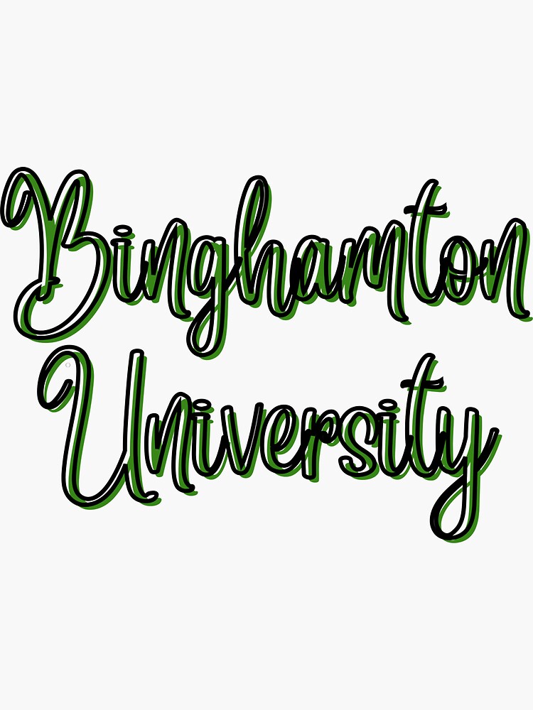 "Binghamton University" Sticker for Sale by sweetnesshop | Redbubble