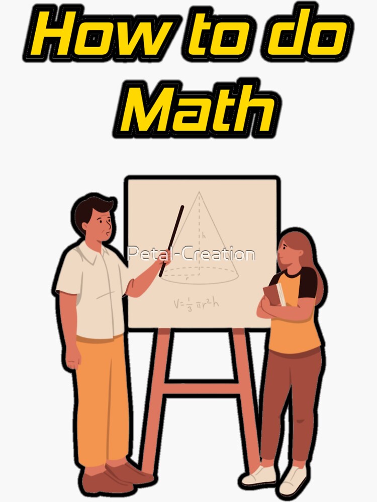 "How to do Math 1" Sticker for Sale by Petal-Creation | Redbubble
