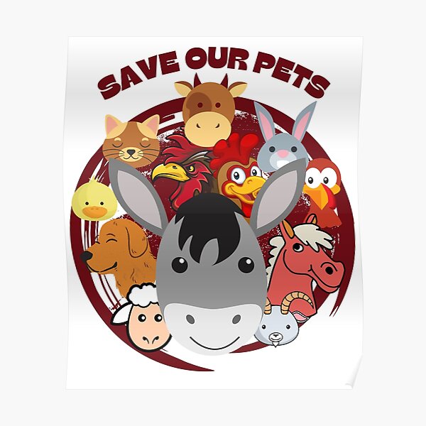 " Save Our Pets" Poster for Sale by yassooarts | Redbubble