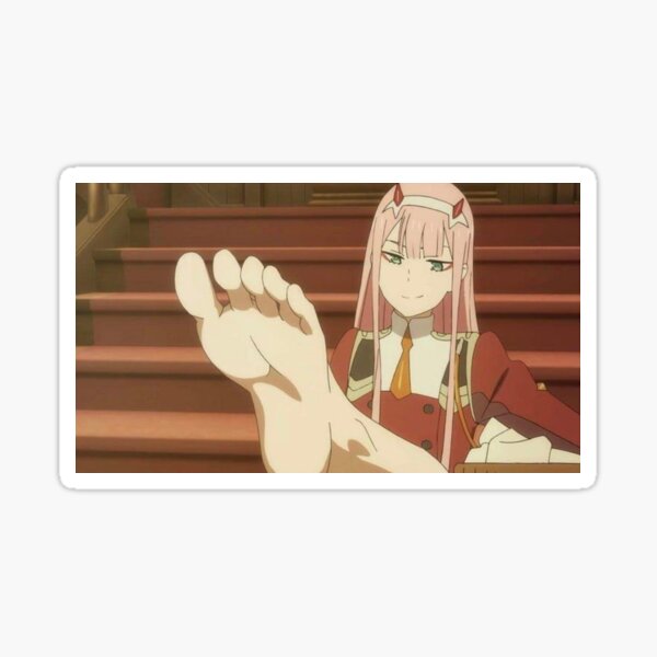 "Zero Two 002 Feet" Sticker for Sale by CutieFeets | Redbubble