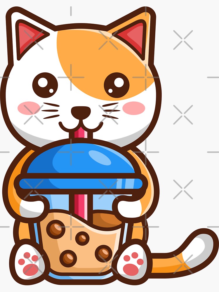 "Cat Boba" Sticker for Sale by HIPOWEROFSPORT | Redbubble