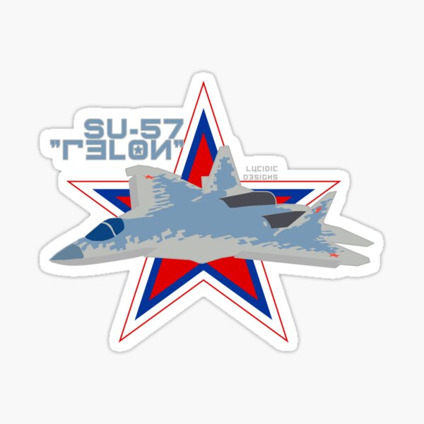 "SU-57 "Felon" Fighter Jet" Sticker for Sale by Lucidic614 | Redbubble