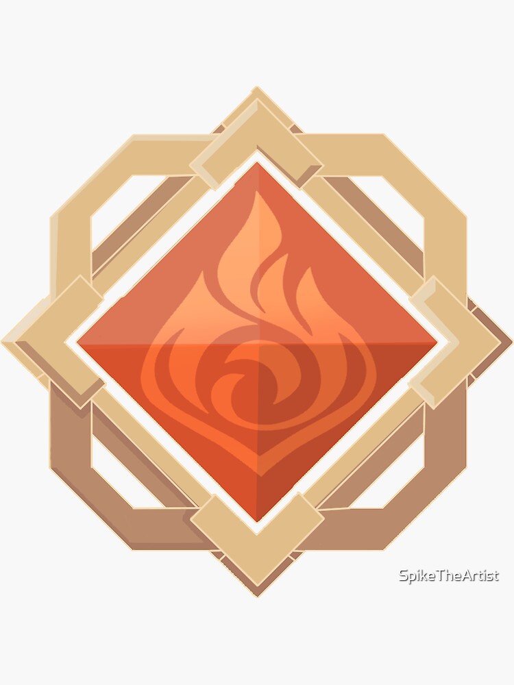 "Liyue Pyro vision" Sticker for Sale by SpikeTheArtist | Redbubble