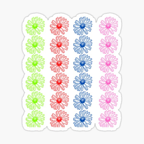 "Flower Line Art pattern Design" Sticker for Sale by kasem1980 | Redbubble
