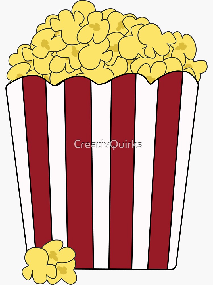 "Bag of Popcorn" Sticker for Sale by CreativQuirks | Redbubble