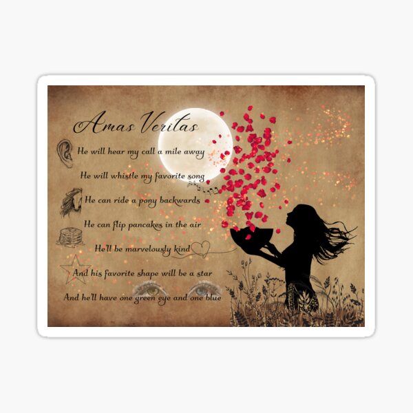 "Practical Magic Quote Spell Amas Veritas" Sticker for Sale by ...