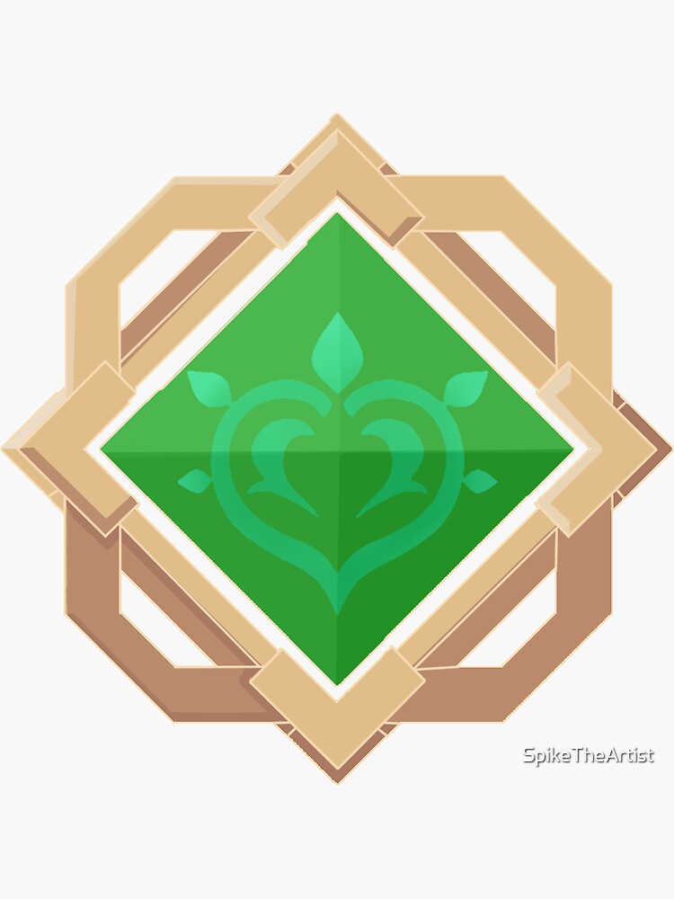 "Liyue Dendro vision" Sticker for Sale by SpikeTheArtist | Redbubble