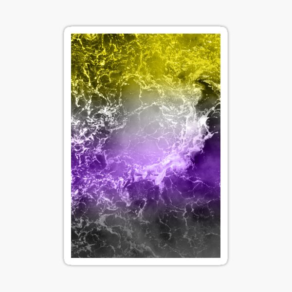 "Hidden Subtle Nonbinary Flag Ocean Waves" Sticker for Sale by ...