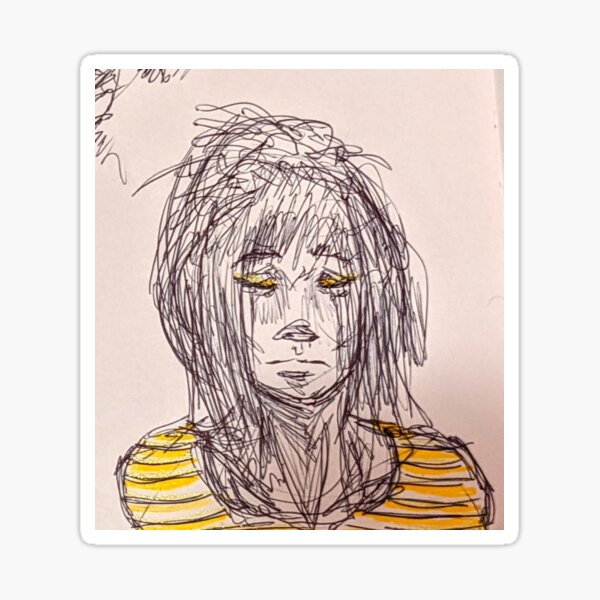 "Yellow Girl " Sticker for Sale by arfff | Redbubble