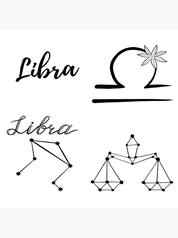 "Sticker pack Libra star sign" Poster for Sale by DahliaBlanche | Redbubble