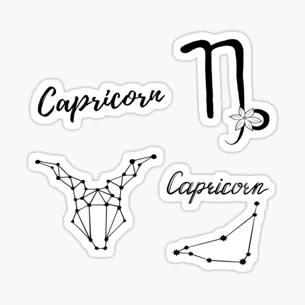 "Sticker pack Capricorn star sign" Sticker for Sale by DahliaBlanche ...
