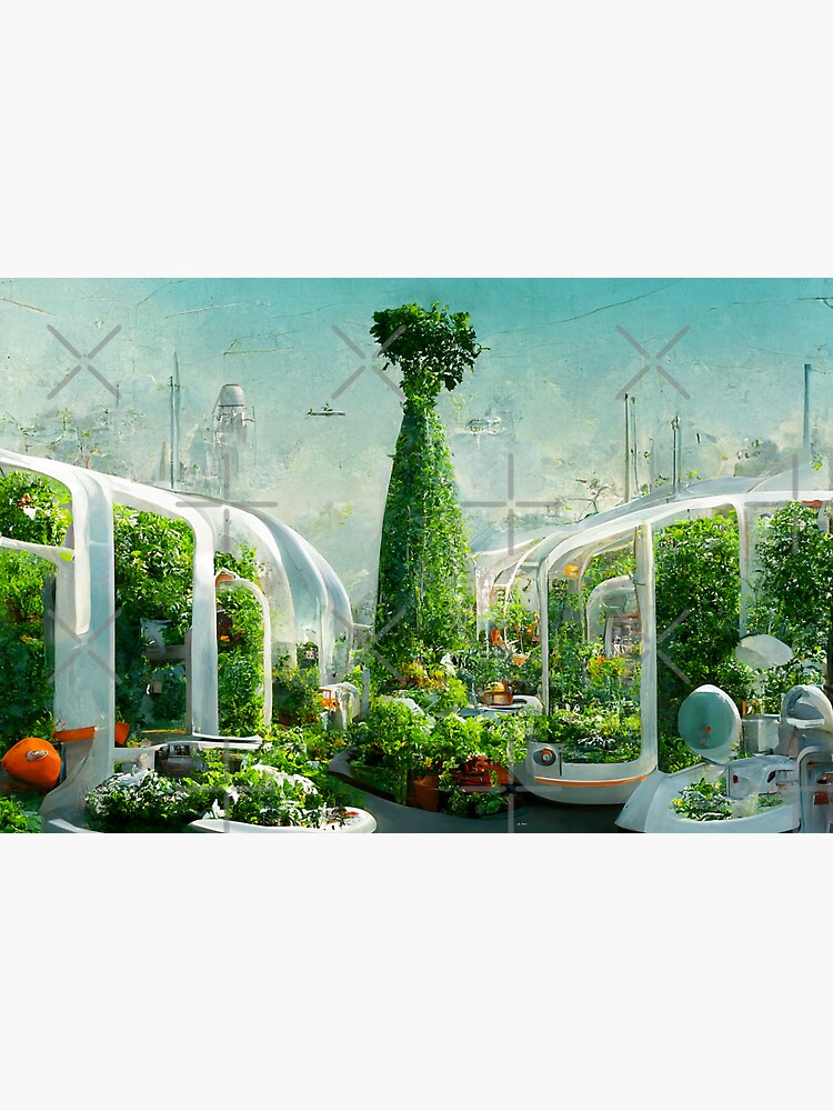 "The Institute Aesthetics - Futuristic Utopia Green Garden Outside ...