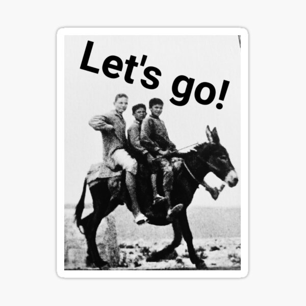 "2pigs Let's go! " Sticker for Sale by 2pigs | Redbubble