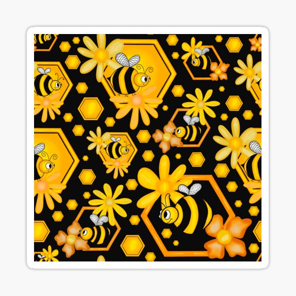 "Bees many bees" Sticker for Sale by SonjaBHappy | Redbubble