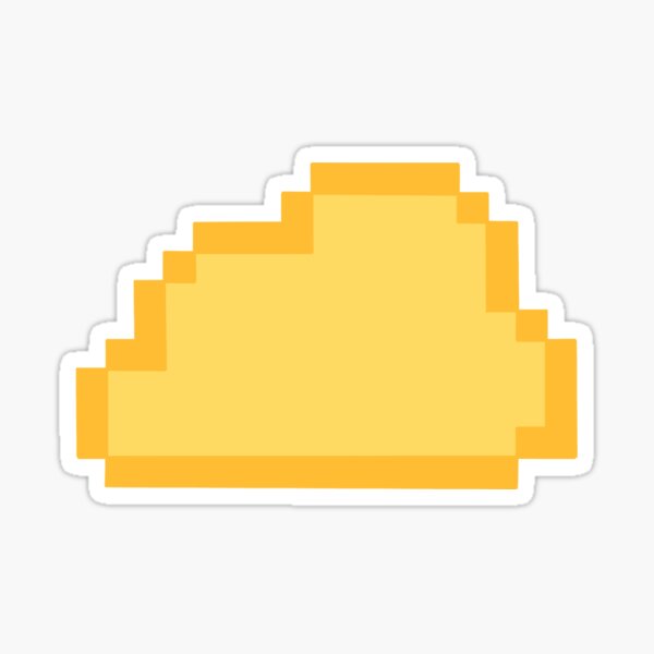 "The Golden Pixel Cloud" Sticker for Sale by MTC-Art | Redbubble