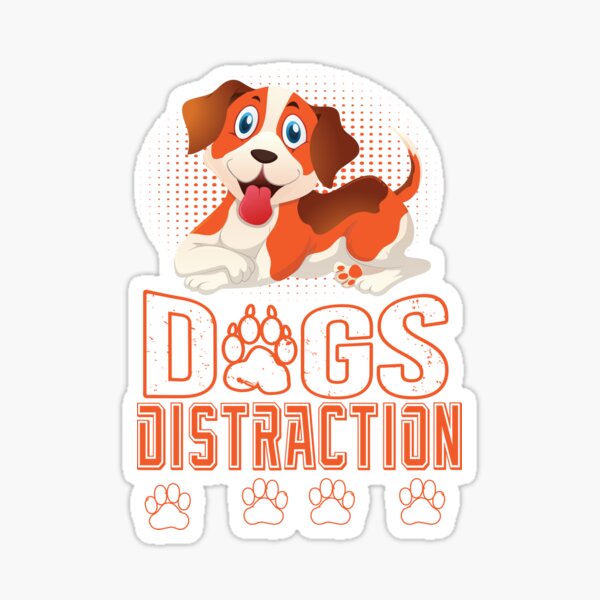 "Dog Distraction" Sticker for Sale by onymshop | Redbubble