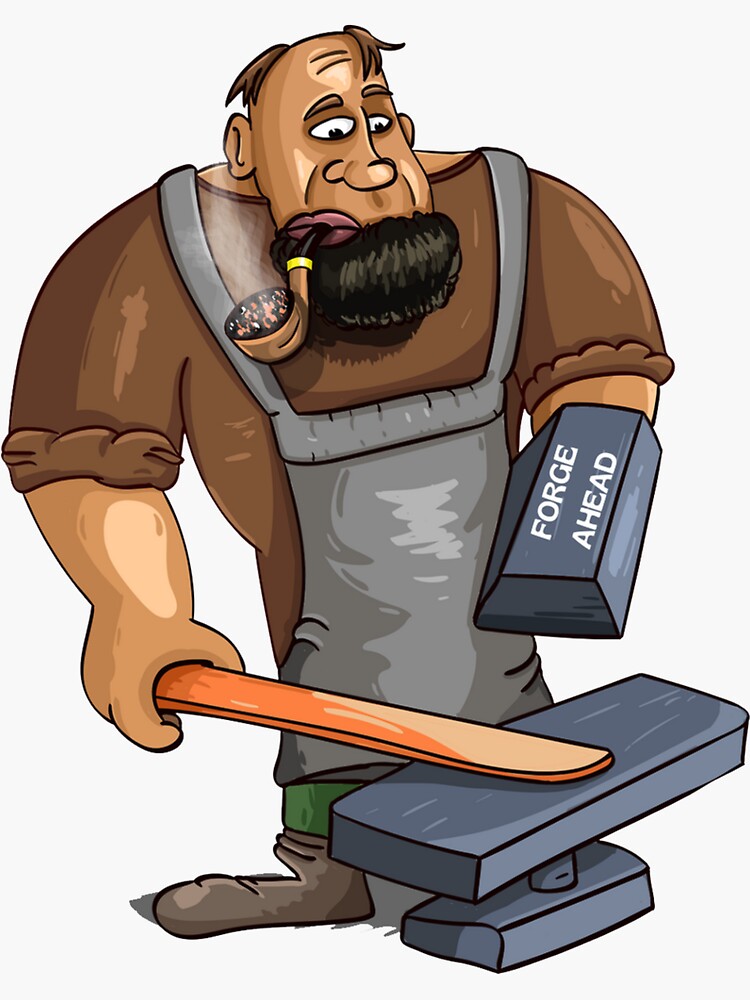 "Forge Ahead" Sticker for Sale by BinkyBarnez | Redbubble