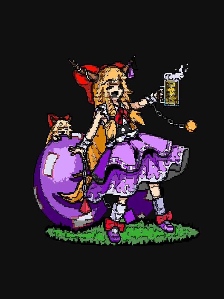 "Suika Ibuki (Touhou Project) Pixel Art" T-shirt for Sale by ...