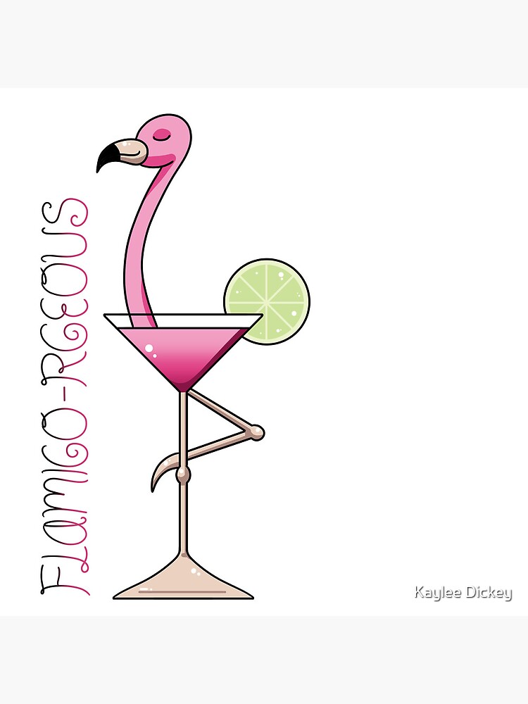 "Fiona the Flamingo Cocktail" Poster for Sale by KayDOriginals | Redbubble