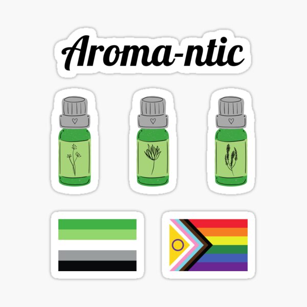 "Aromantic Aro Pride Aroma Essential Oils" Sticker for Sale by ...