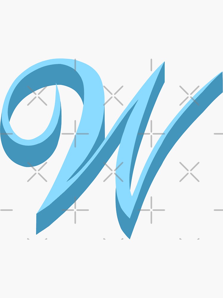 "Letter W" Sticker for Sale by Kalliannaa | Redbubble