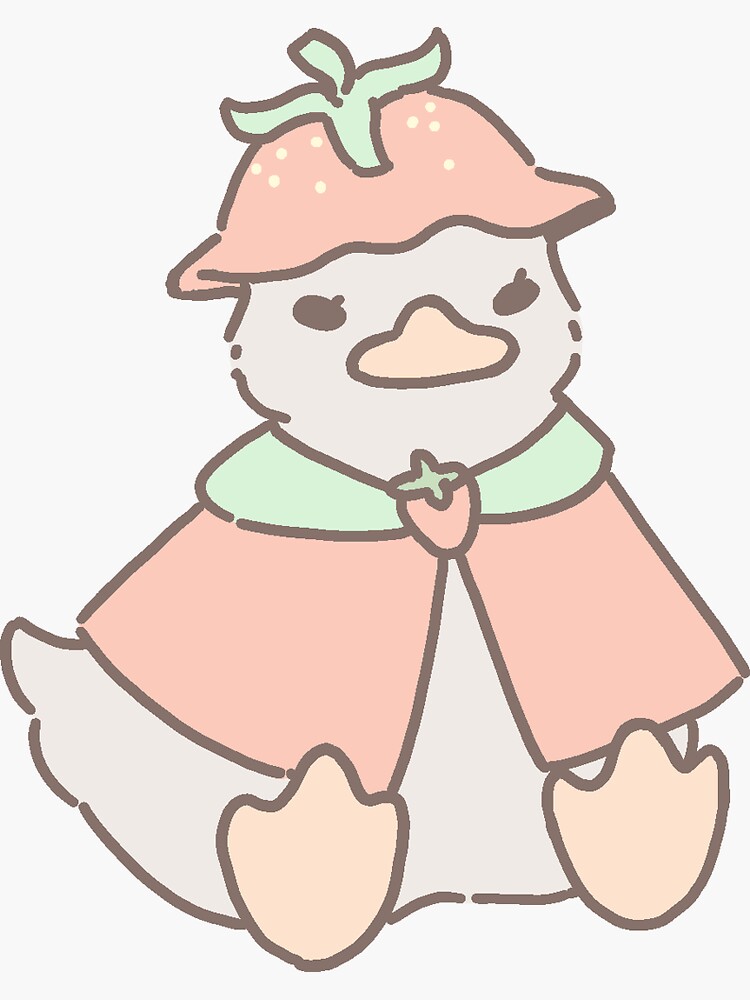 "Strawberry Duck" Sticker for Sale by Very-Secret | Redbubble