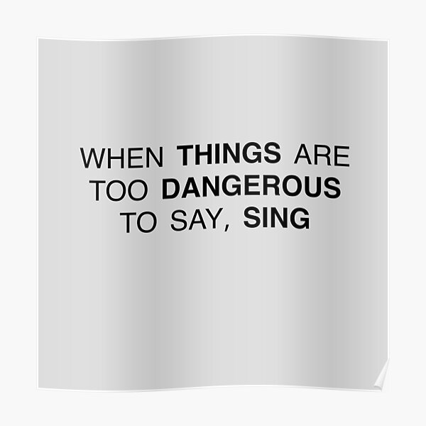 "Elvis Movie Quote (To dangerous to say, sing)" Poster for Sale by ...