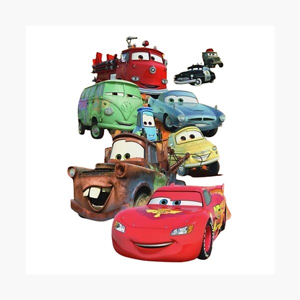 "Lightning Mcqueen and Friends " Photographic Print for Sale by ...