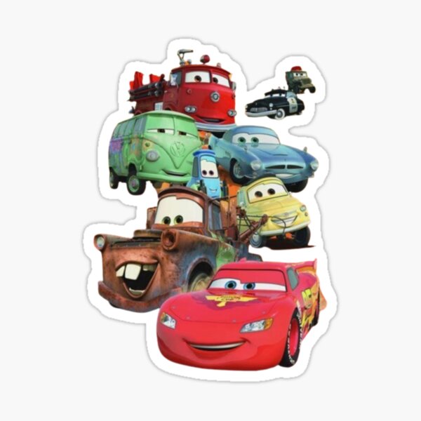 "Lightning Mcqueen and Friends " Sticker for Sale by ALAnimes | Redbubble