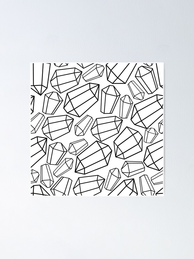 "Black and White Prism Patterns" Poster for Sale by Trendsetter2022 ...