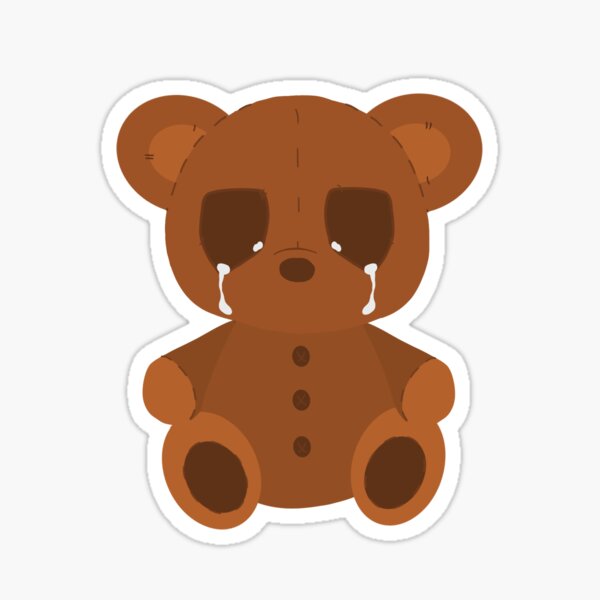 "Bear - Sad Stuffie" Sticker for Sale by Murder-House | Redbubble