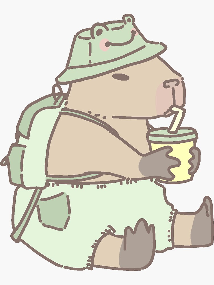 "Capybara frog" Sticker for Sale by Very-Secret | Redbubble