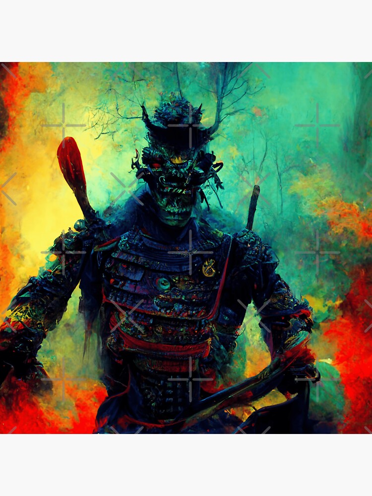 "Undead Oni Samurai" Sticker for Sale by oniart29 | Redbubble