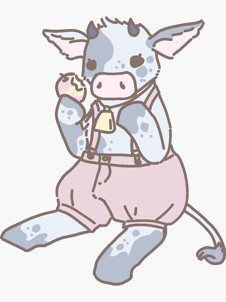"Apple cow" Sticker for Sale by Very-Secret | Redbubble