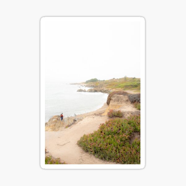 "Half Moon Bay - Foggy Coast" Sticker for Sale by slfusco | Redbubble